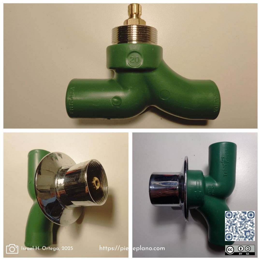 Válvula de empotrar para regadera – Pie de Plano